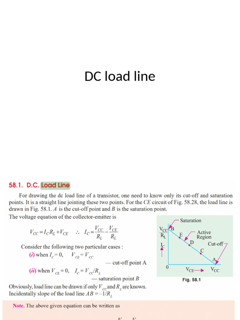 DC Load Line | PDF