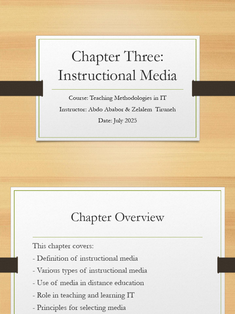 Types of Instructional Media Explained | PDF | Learning | Multimedia