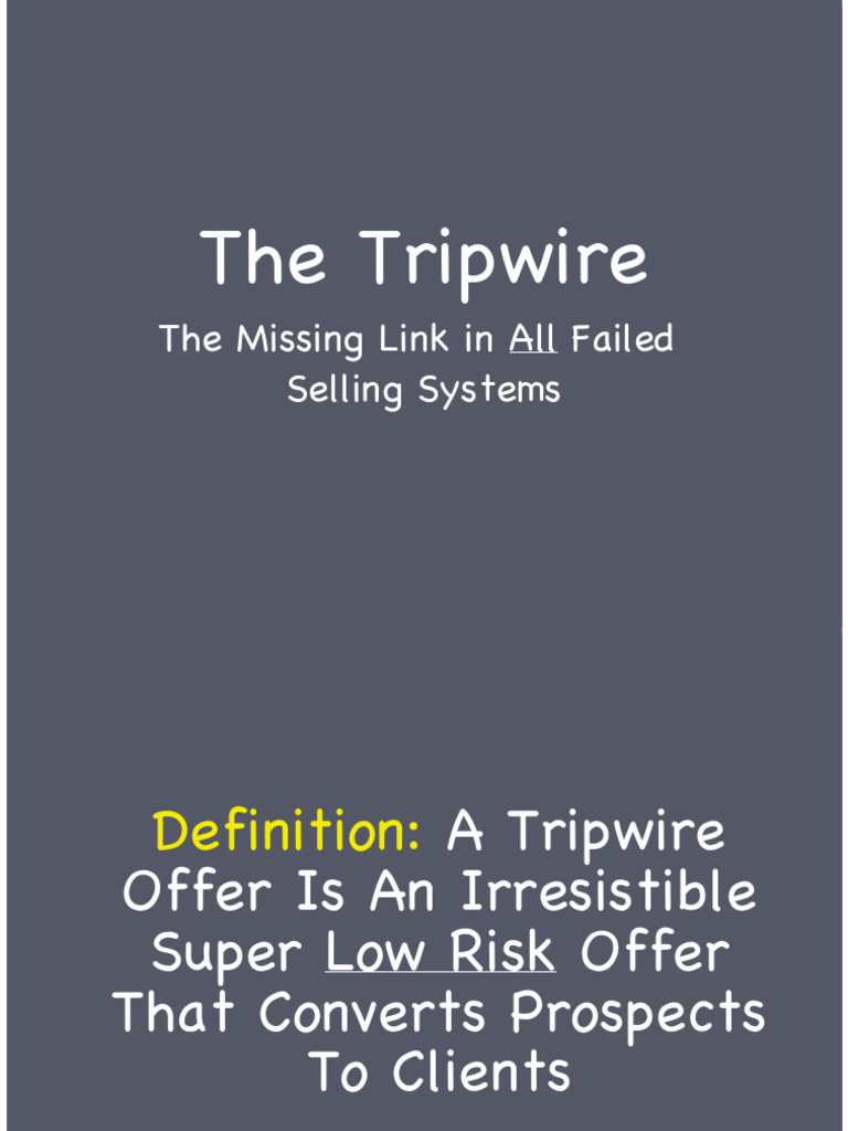 2.10 - The Tripwire - Slides | PDF