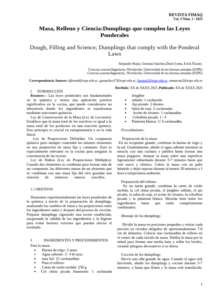 Dumblings Grupo06 | PDF | Bola de masa hervida | Alimentos