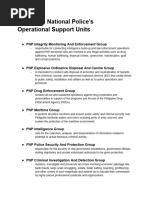 PNP Operational Support Units and Their Respective Functions | PDF ...