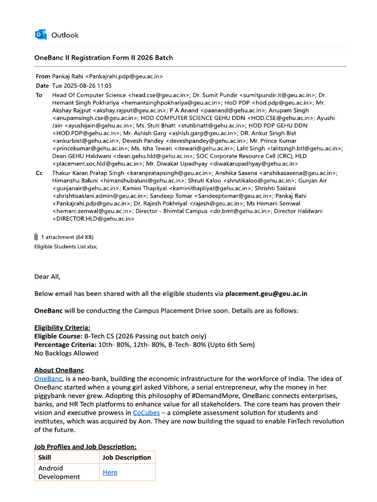 One Banc Notice | PDF
