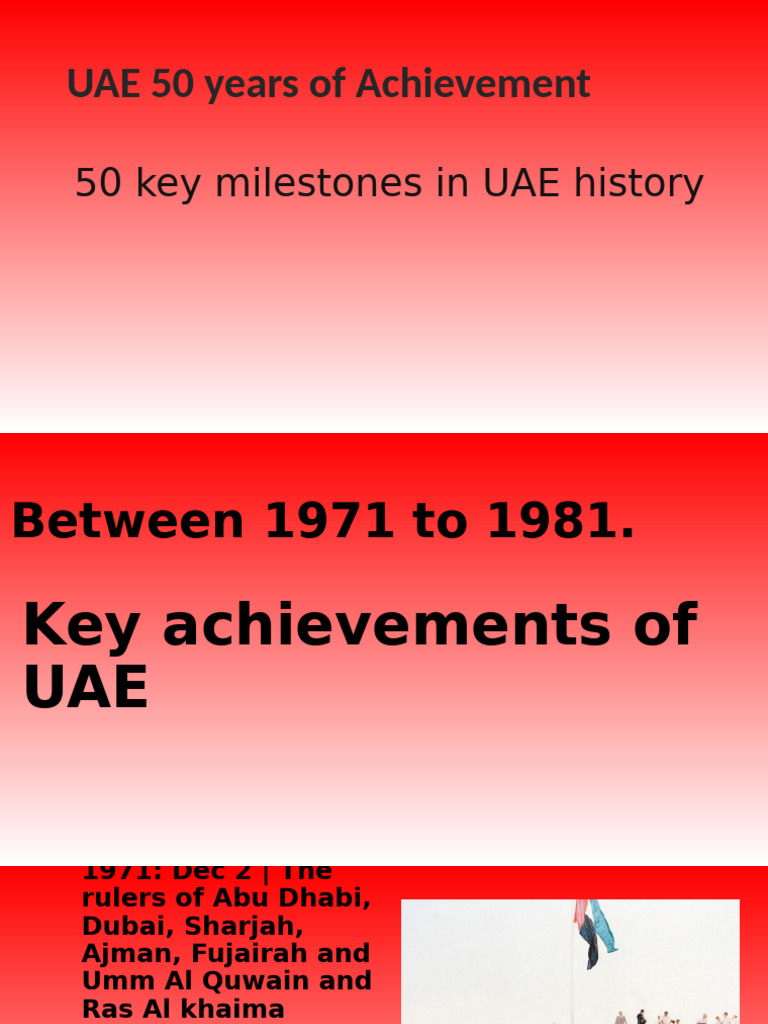 1971-1981 UAE Achievements | PDF