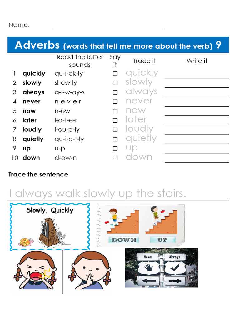 Spelling List - Adverbs | PDF