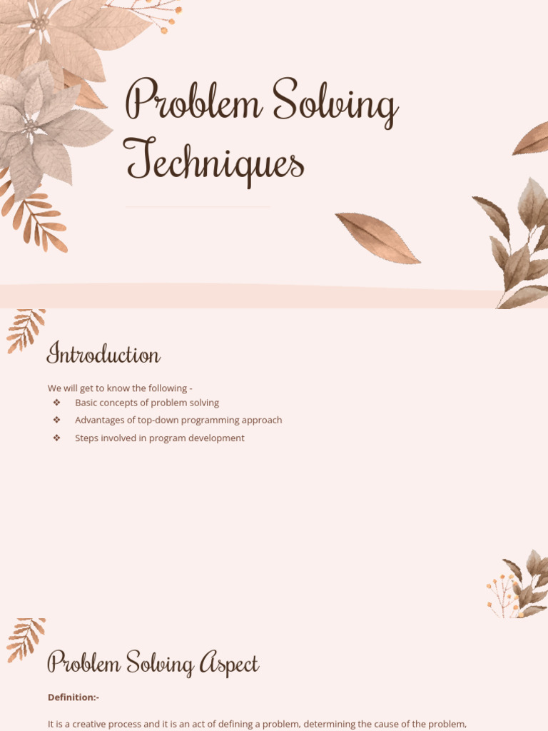 Problem Solving Techniques | PDF | Computer Program | Programming