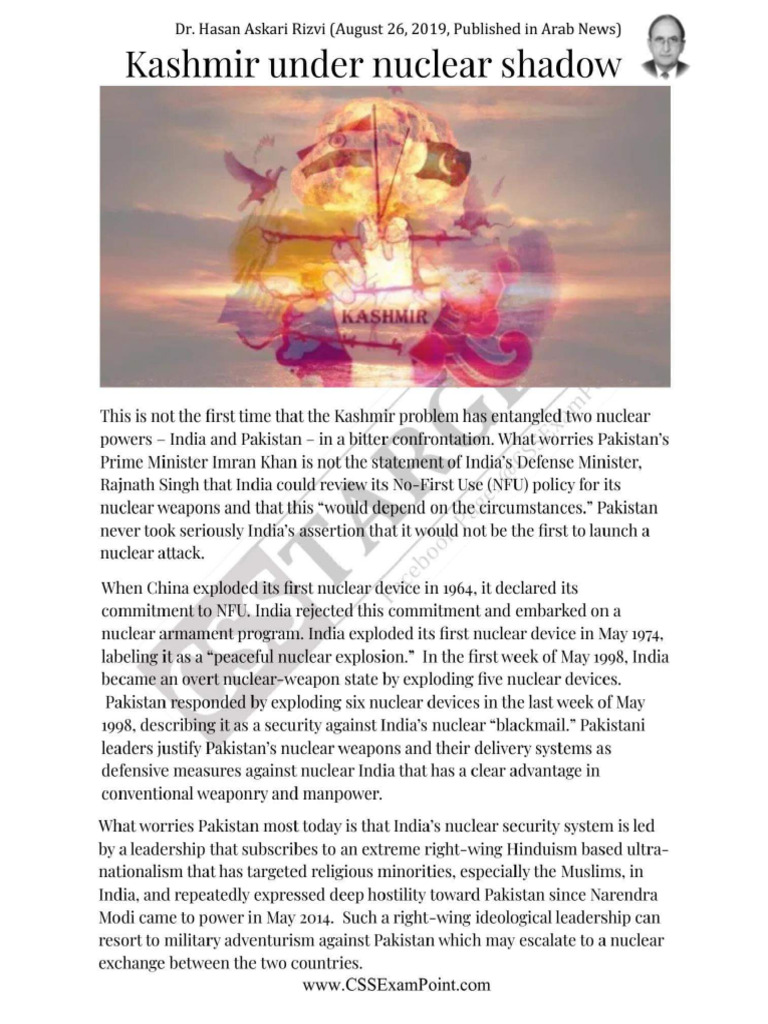 Kashmir under nuclear shadow | PDF