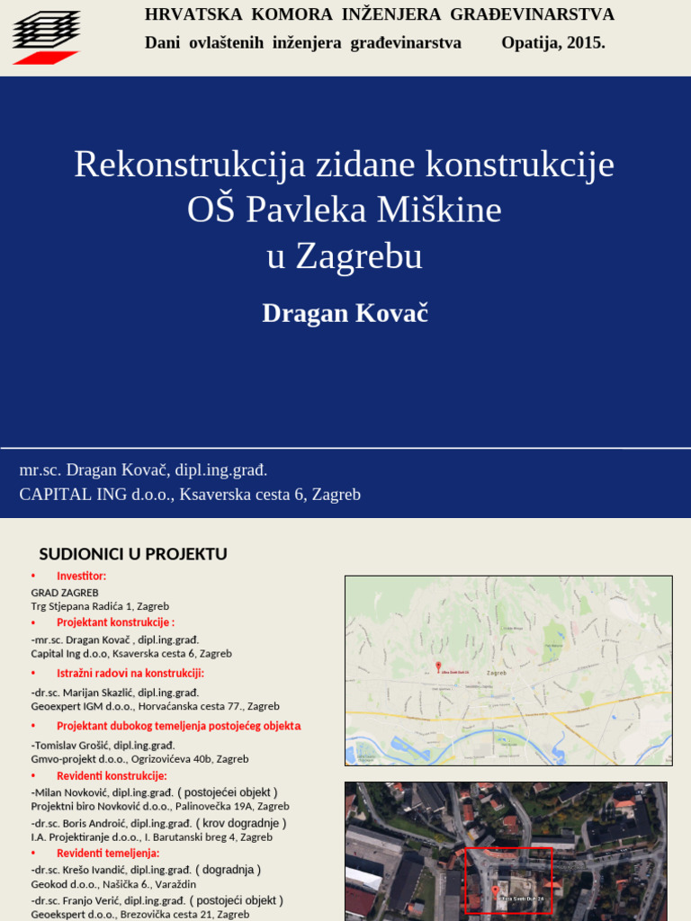 Kovac Dragan-Rekonstrukcija Zidane Konstrukcije OS Pavleka Miskine-2015 | PDF
