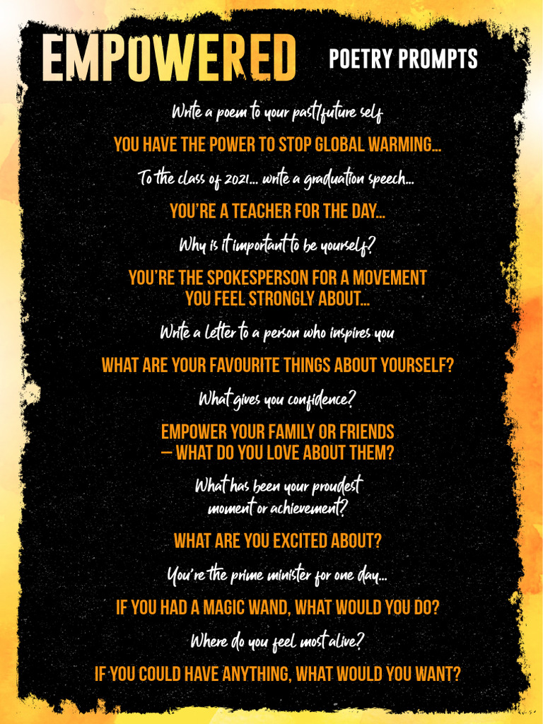 Creative Poetry Prompts for Inspiration | PDF