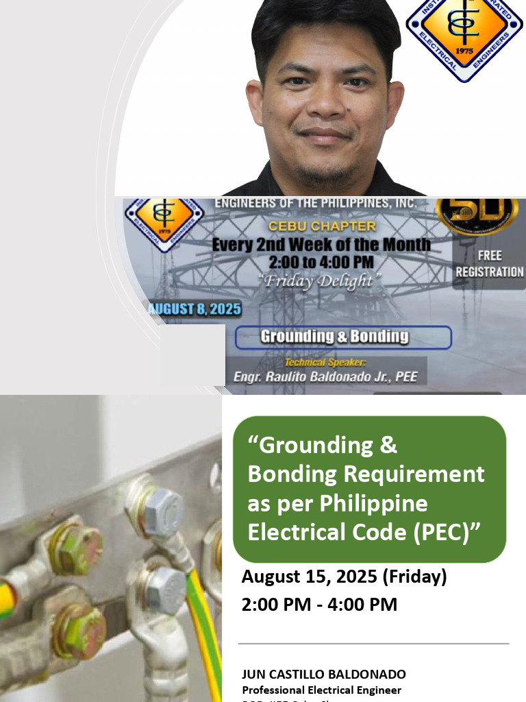 Grounding & Bonding in PEC 2025 | PDF | Electric Current | Electromagnetism