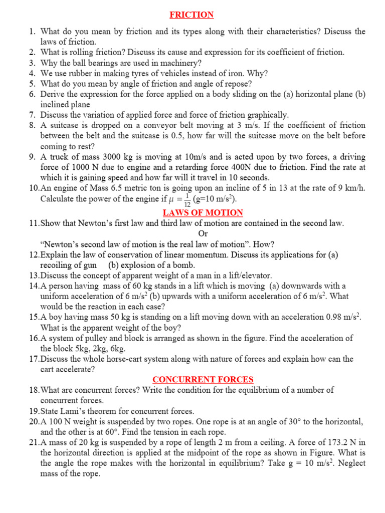 Understanding Friction and Motion Principles | PDF | Force | Friction