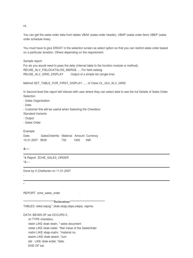 Sales Order Report | PDF | Prices | Invoice