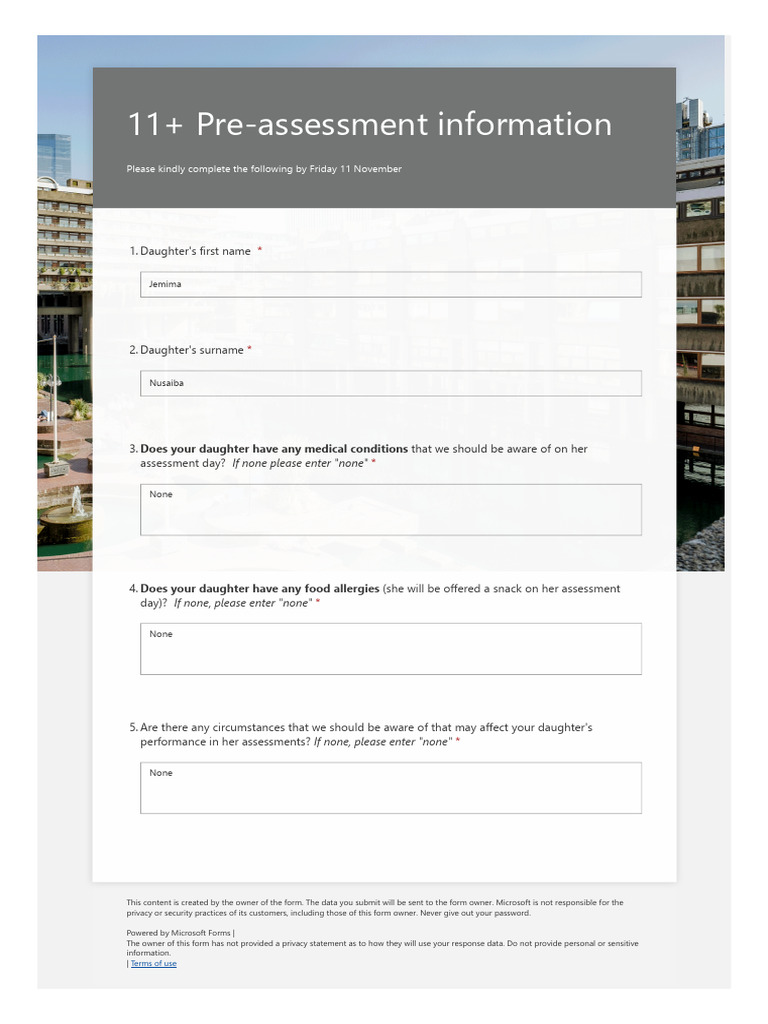 11+ Pre-Assessment Information | PDF