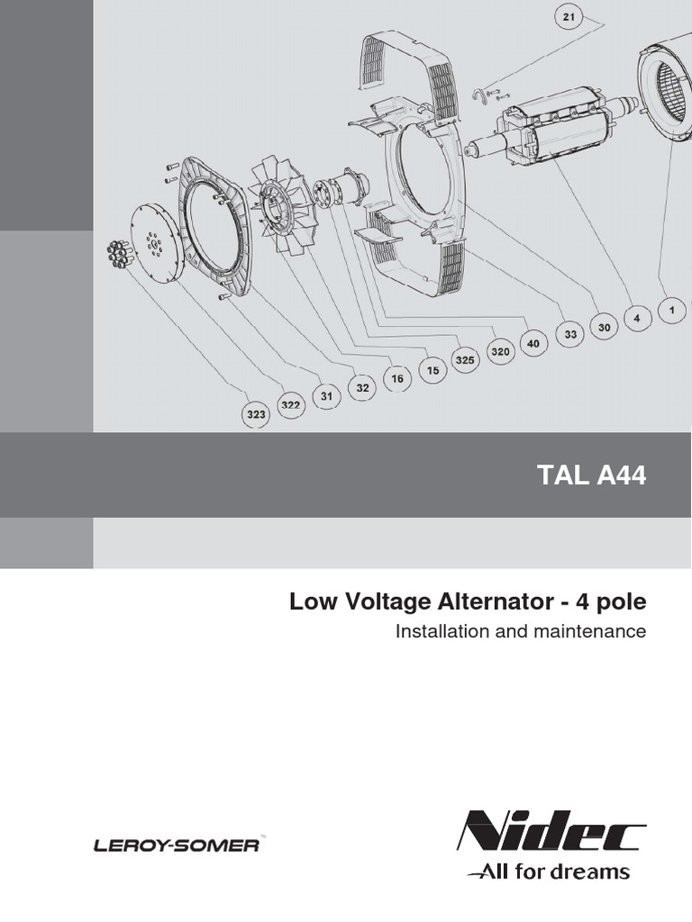 TAL A44 Low Voltage Alternator Guide | PDF | Electromagnetism ...