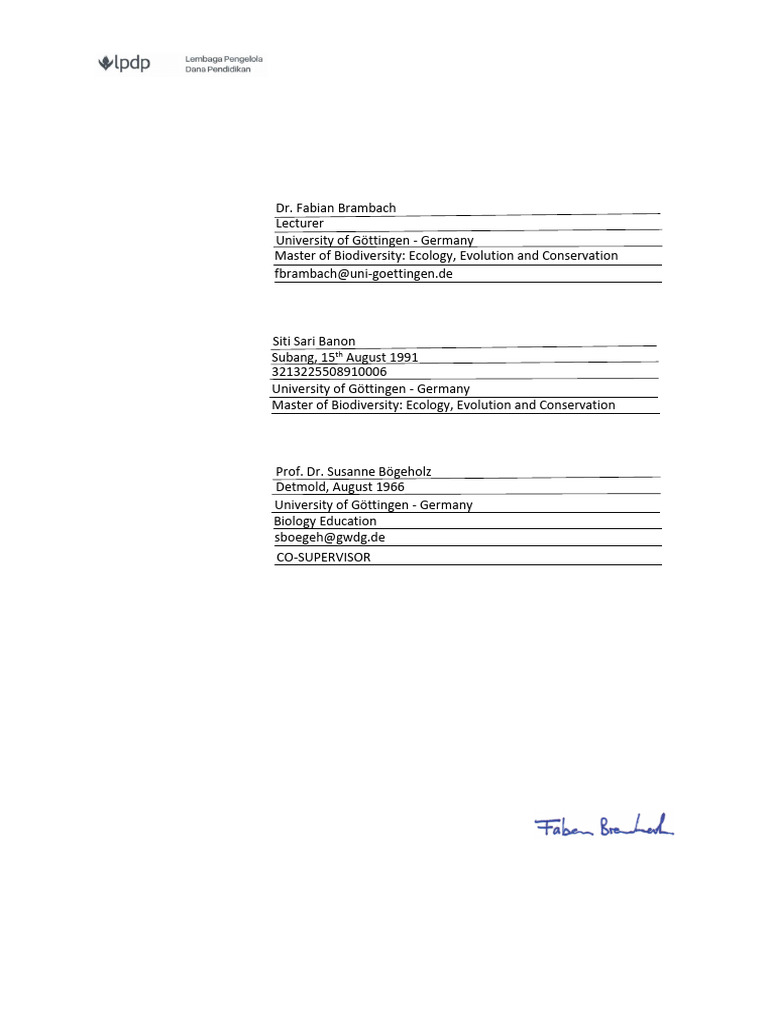 SUPERVISOR STATEMENT LETTER | PDF