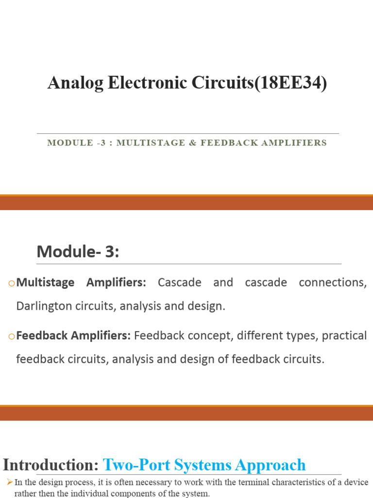 Multistage & Feedback Amplifiers Guide | PDF | Amplifier | Feedback