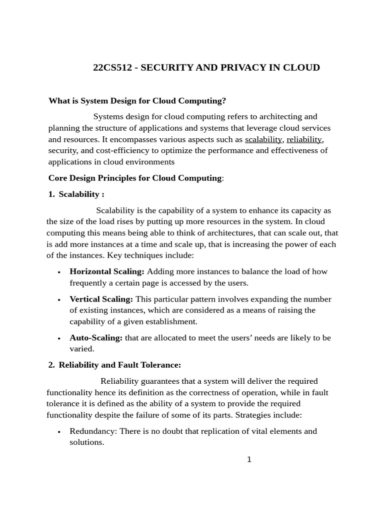 Cloud Security Design Principles | PDF | Public Key Cryptography | Security