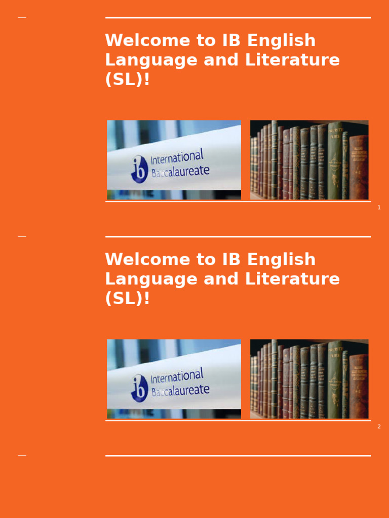 Introduction to IB English SL Course | PDF | Poetry | Graffiti