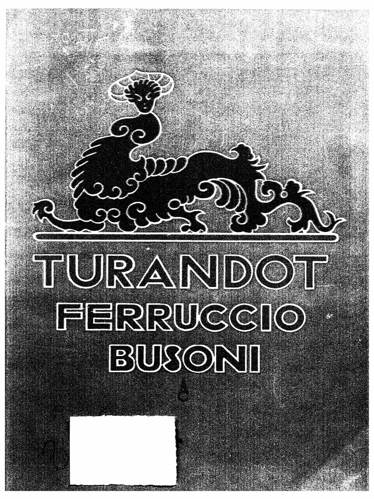 Busoni - Turandot Vocalscore | PDF