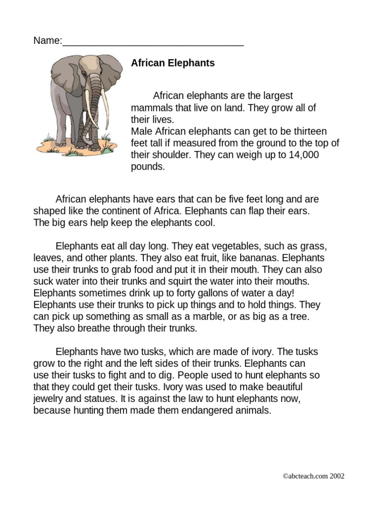 African Elephants: Facts and Conservation | PDF | Elephant | Ivory