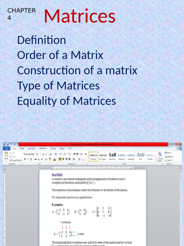 Matrices Intro | PDF