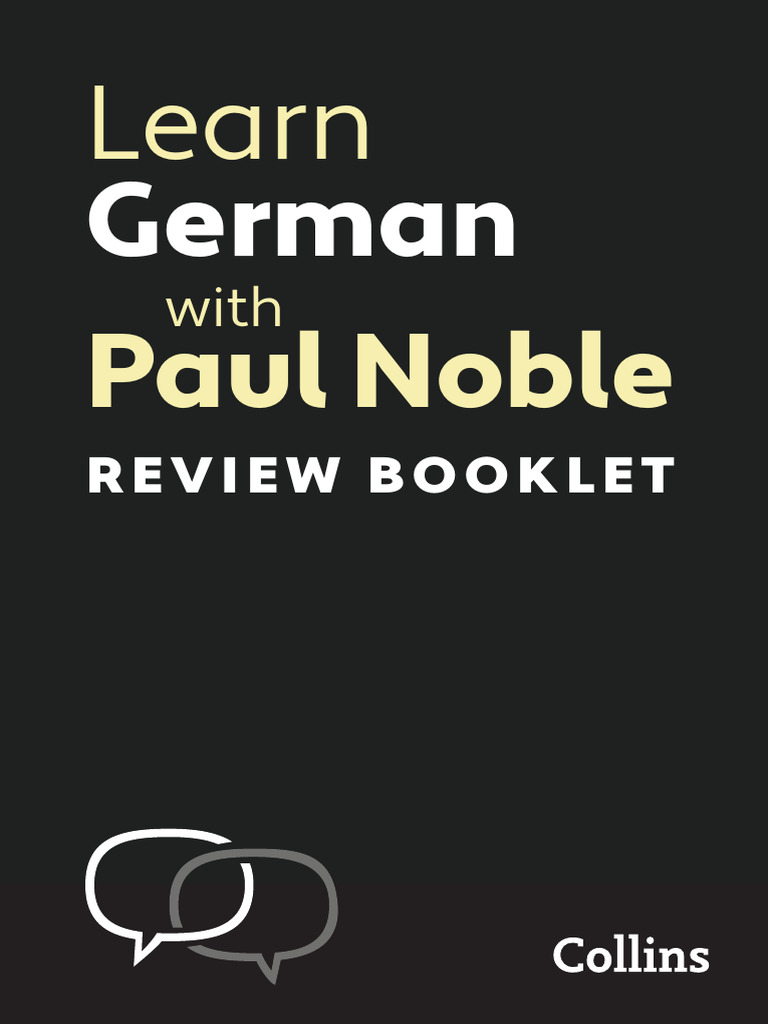German Review Booklet Guide | PDF | Grammatical Gender | Language Mechanics
