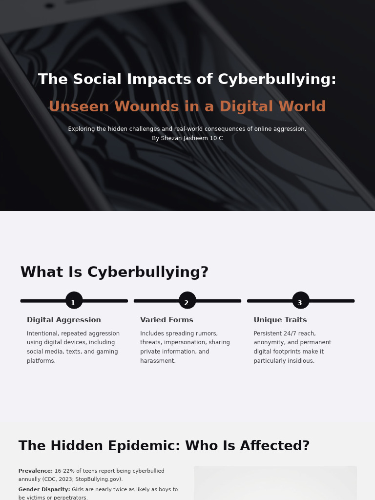 Social Impacts of Cyberbullying Explained | PDF | Cyberbullying | Bullying