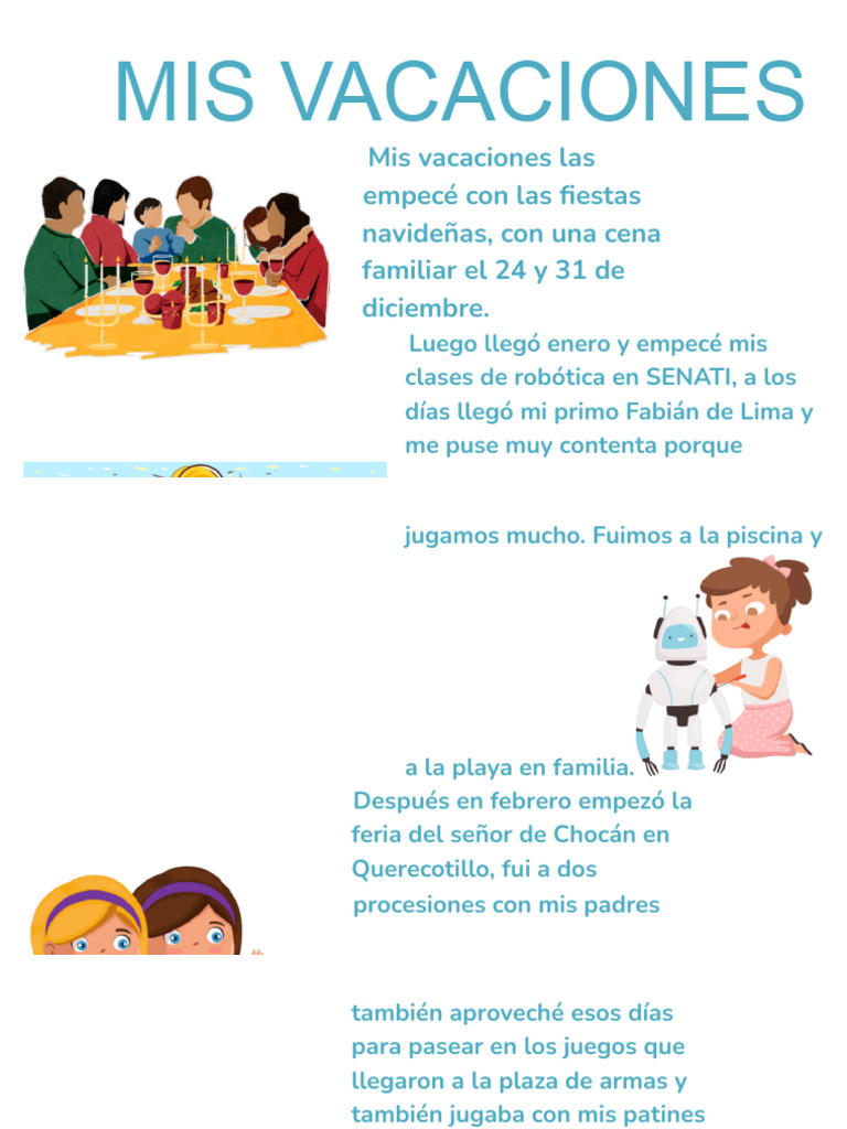 Mis Vacaciones Naysa Moreno 2B | PDF