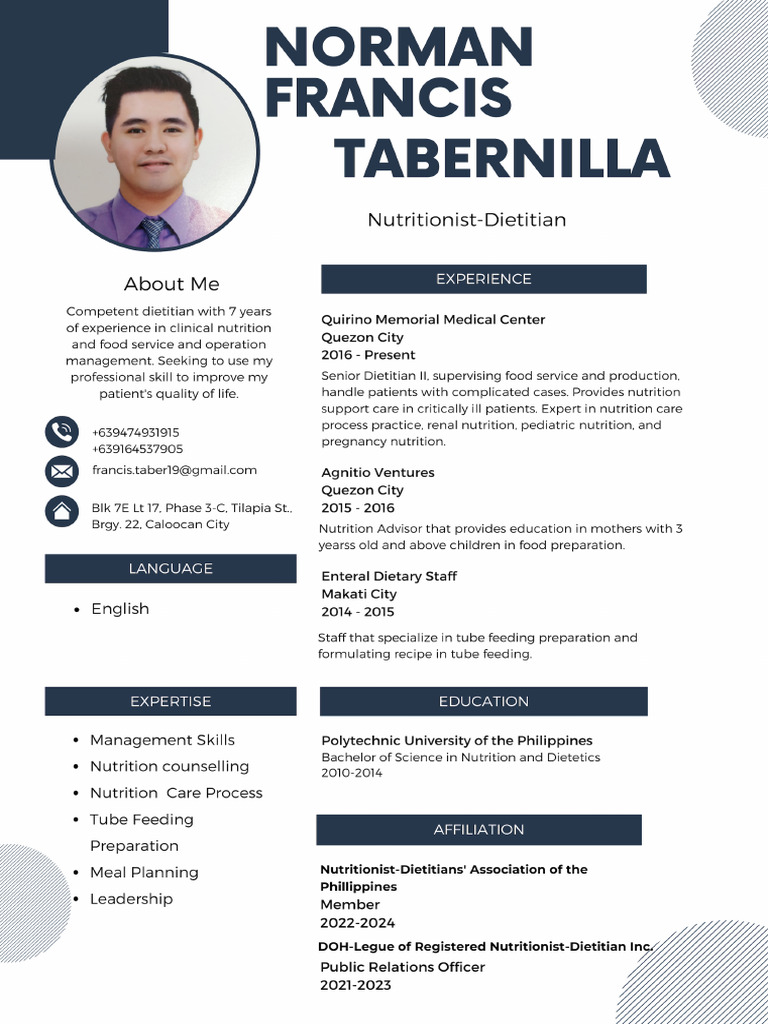 Blue Professional Modern CV Resume | PDF