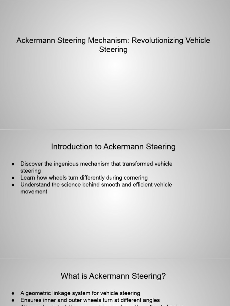 Ackerman's Steering Principle | PDF | Steering | Wheel