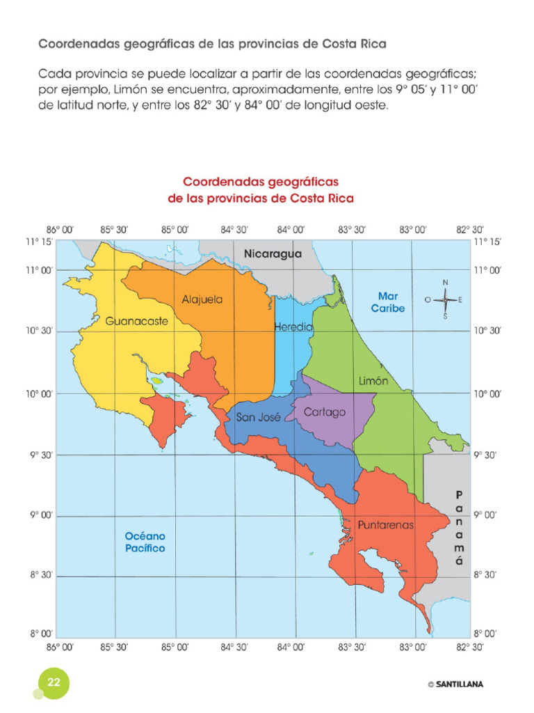 MAPA COORDENADAS GEOGRAFICAS | PDF