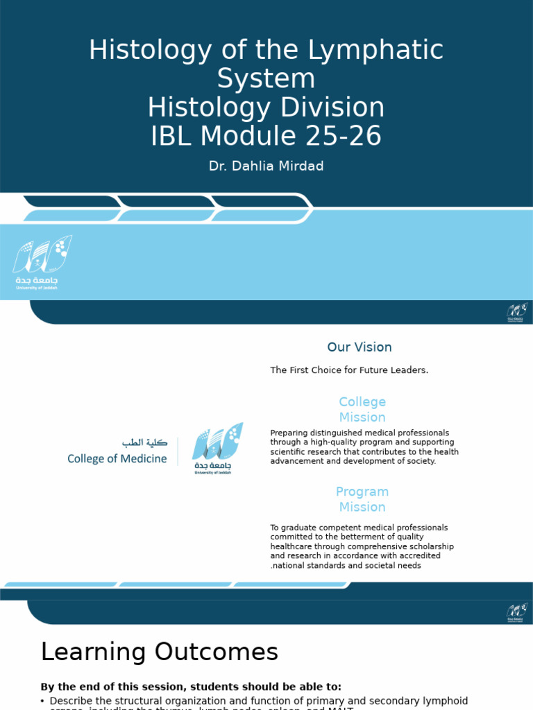 Histology of The Lymphatic System | PDF | Lymph Node | Lymphatic System