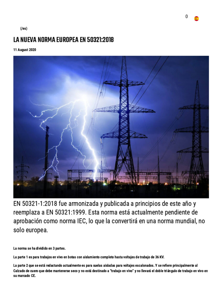 Nueva norma EN 50321-1:2018 | PDF | Voltio | voltaje