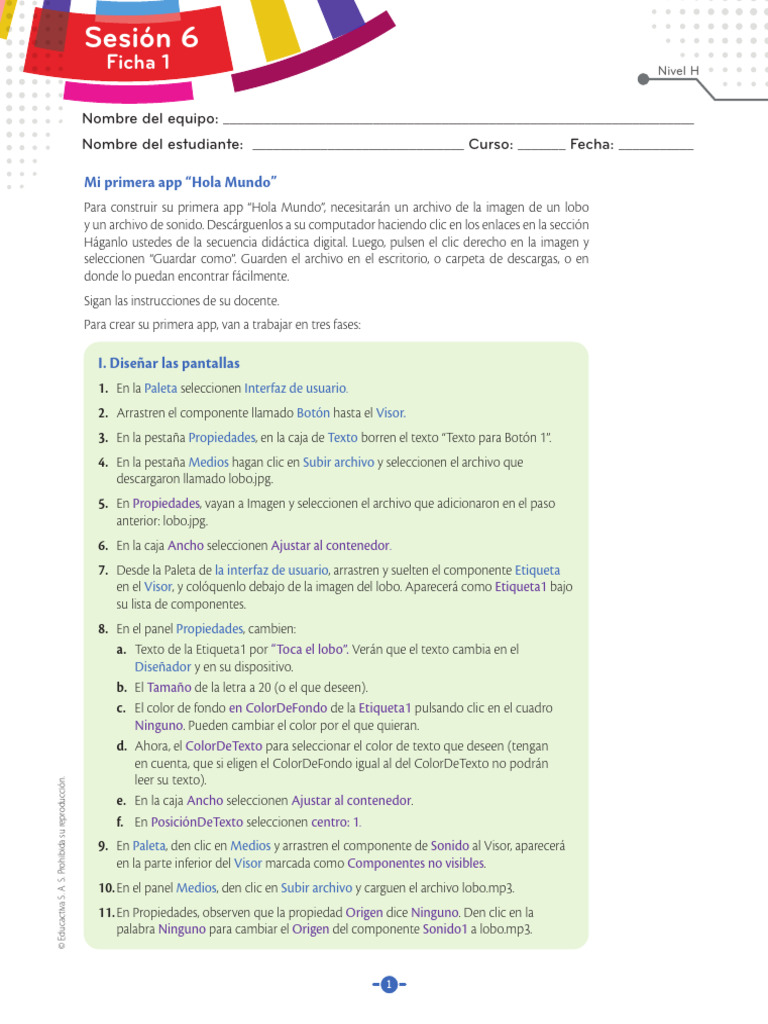 Primera App (Lobo) | PDF | Archivo de computadora | Botón (Computación)