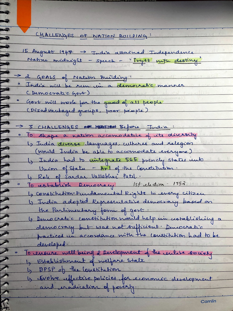 Political Science - Challenges of Nation Building | PDF