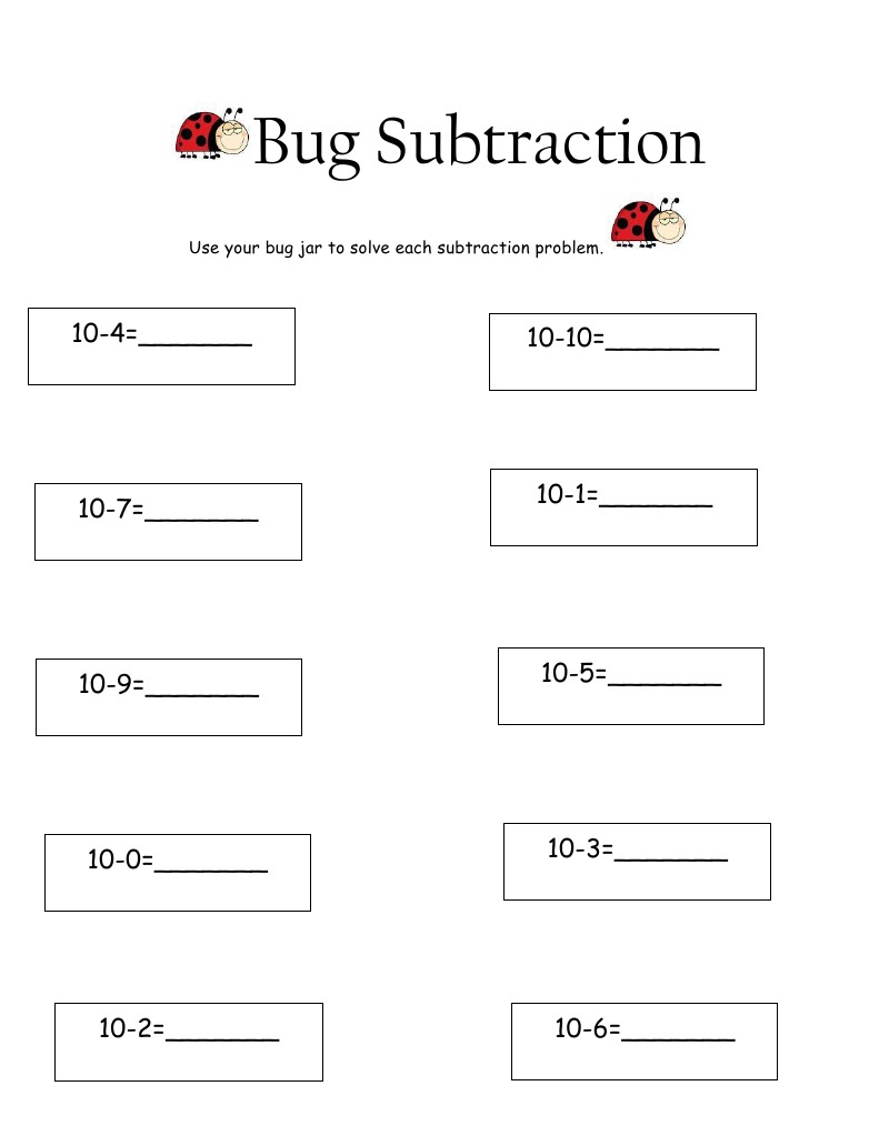 Bug Subtraction | PDF | Teaching Methods & Materials