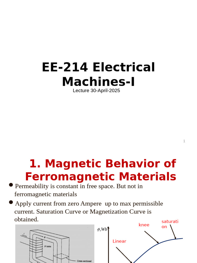 Magnetic Behavior of Ferromagnetic Materials | PDF | Inductor ...