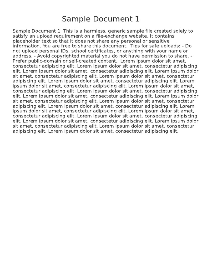 Sample Document 1 | PDF