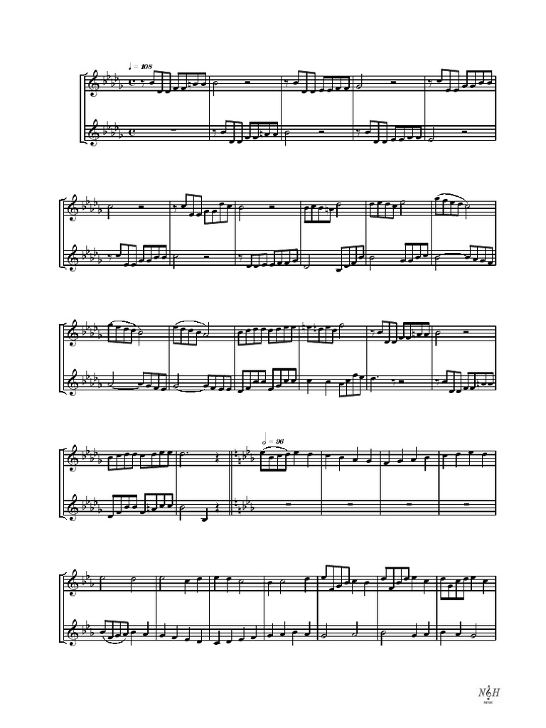 Horne - Two Part Invention 1&2 | PDF | Brass Instruments | Aerophones