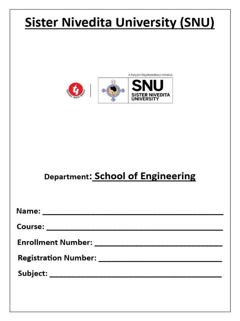 SNU Engineering Department Registration Form | PDF