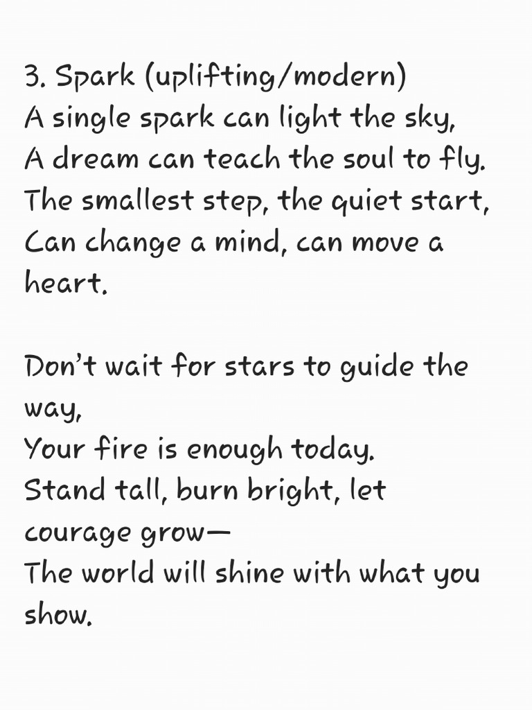Lord Nick's Poem Spark | PDF