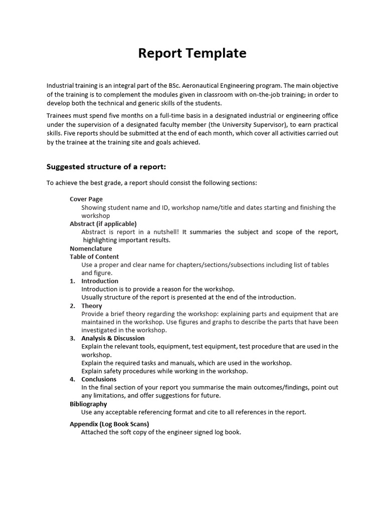 2-Industrial Training Report Template | PDF