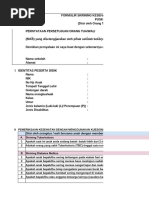Form Skrining Kesehatan Anak Usia Sekolah - SD | PDF