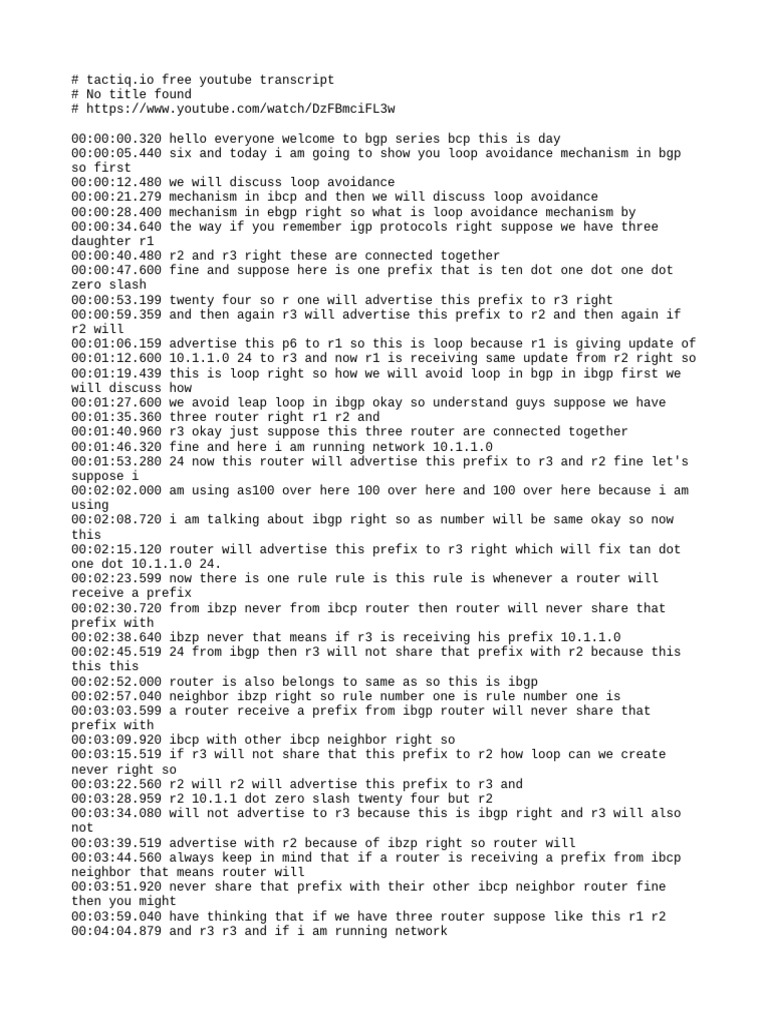 Tactiq Free Transcript DzFBmciFL3w | PDF | Routing | Router (Computing)