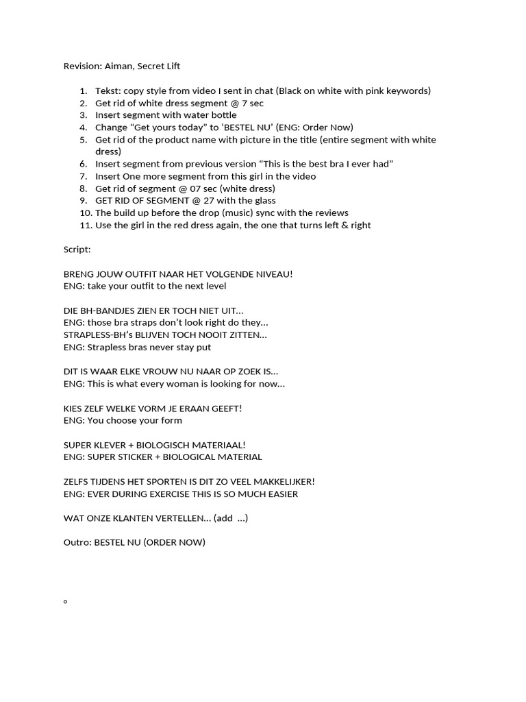 Revision Secret Lift | PDF