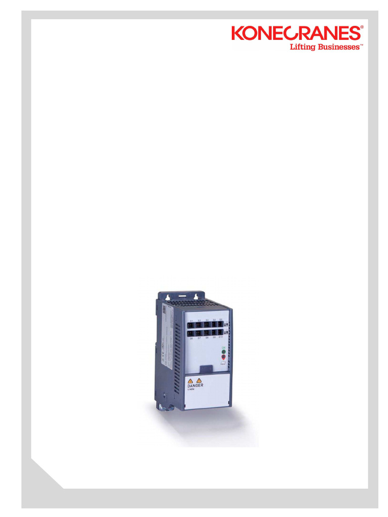 Manual do Inversor de Translação Konecranes | PDF | Fonte de energia ...