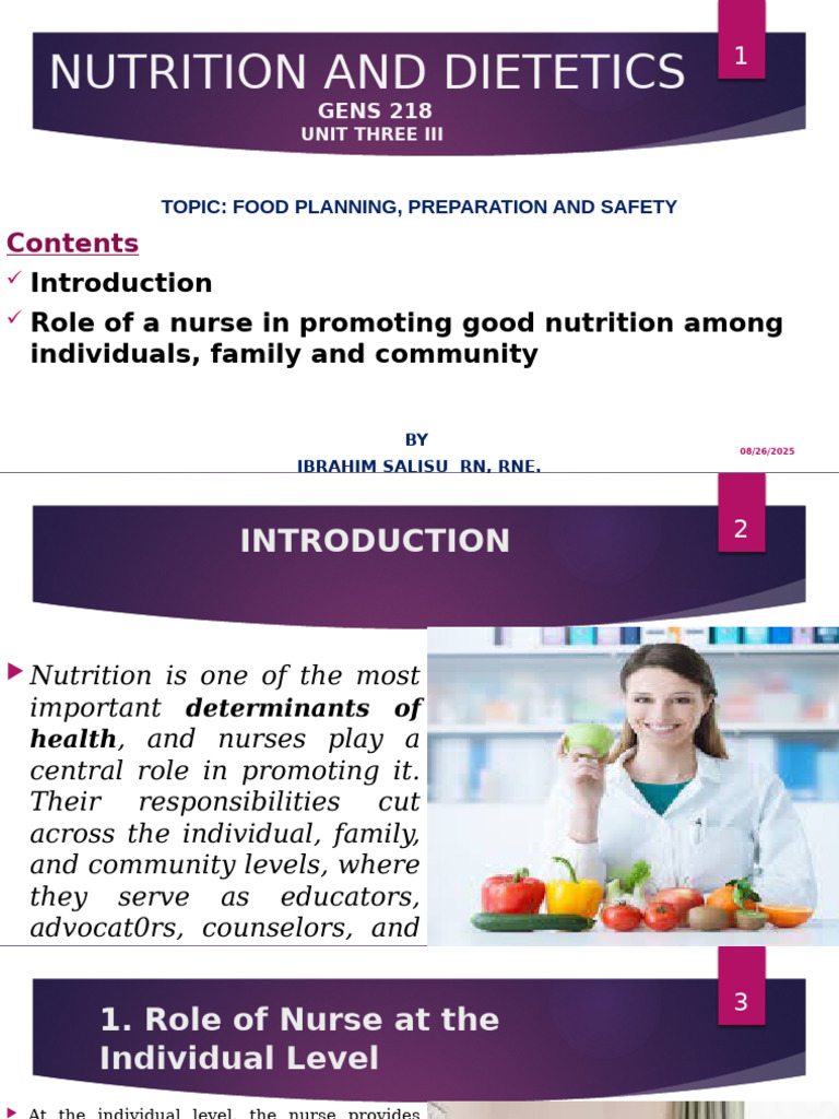 Nutrition and Dietetics | PDF | Healthy Diet | Malnutrition