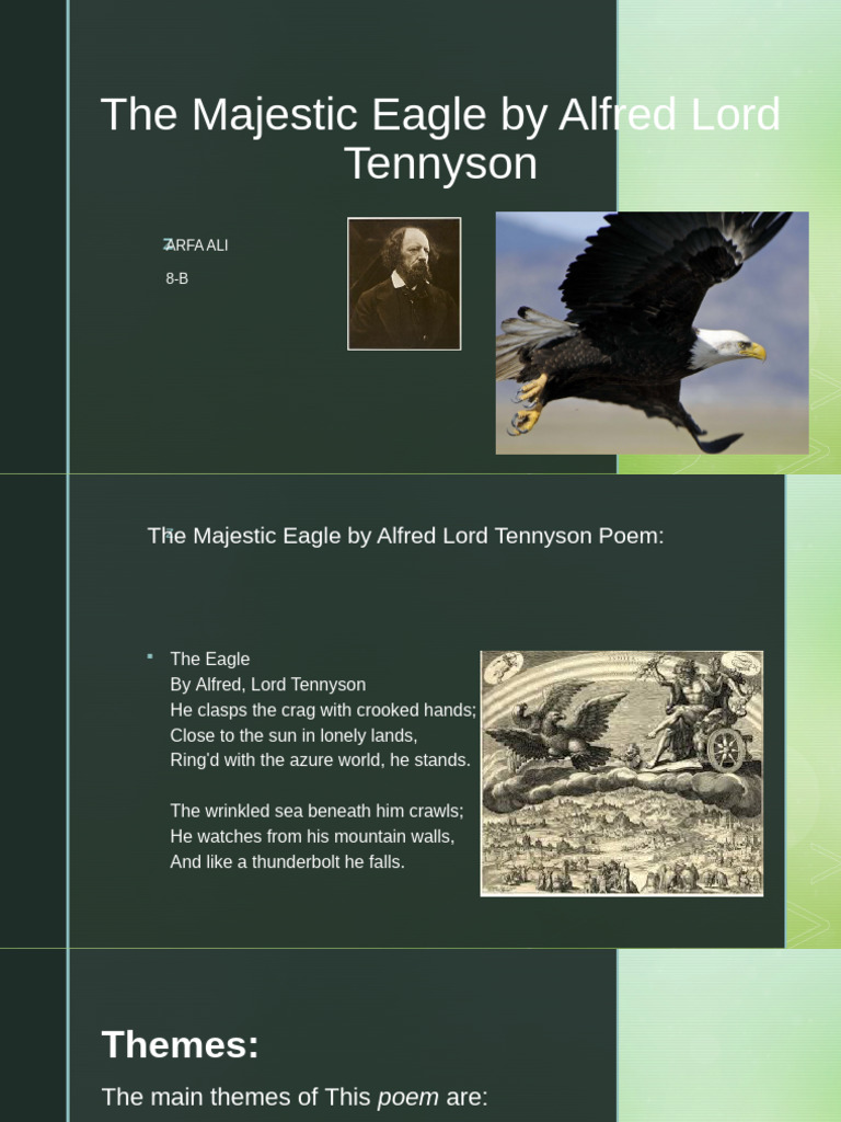 The Majestic Eagle by Alfred Lord Tennyson | PDF | Poetry | Rhyme