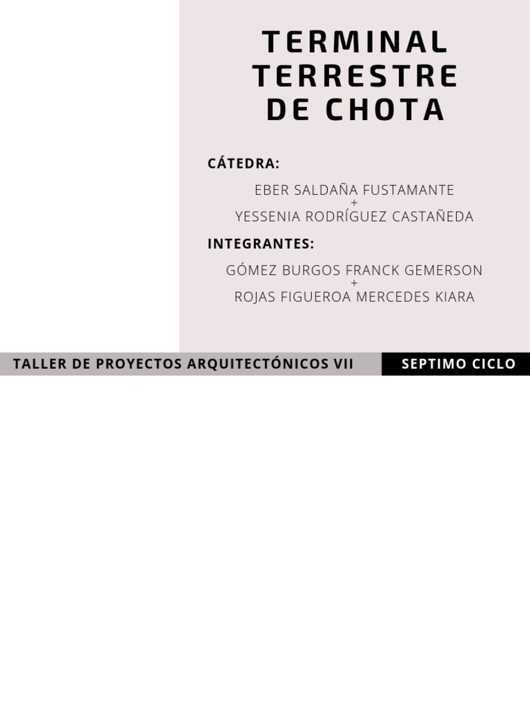 Terminal Terrestre de Chota | PDF