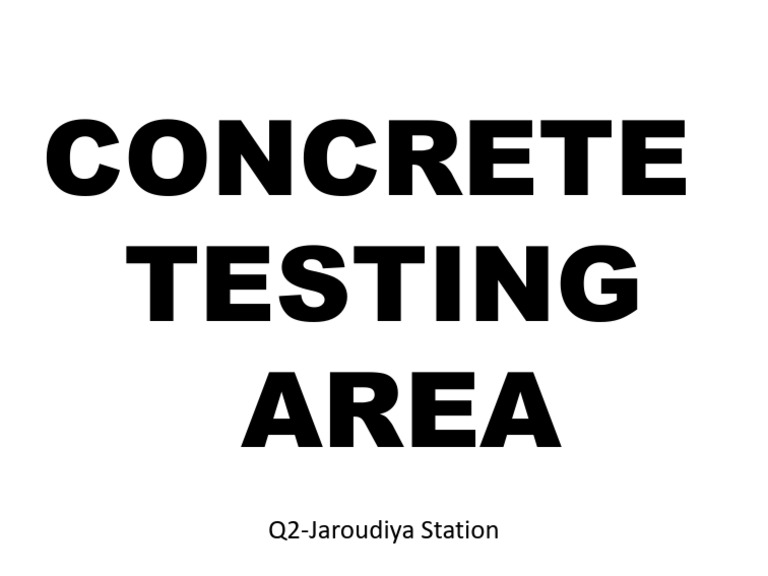 Conceret Area Testing | PDF