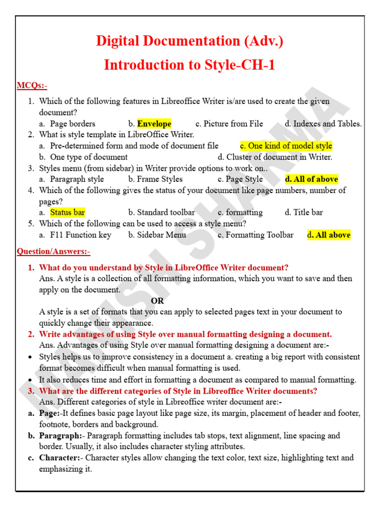 LibreOffice Writer: Document Styles Guide | PDF | Computing
